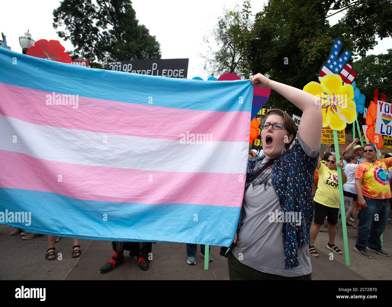 October 12, 2019, Atlanta, Georgia, USA: Transgender rights march ...