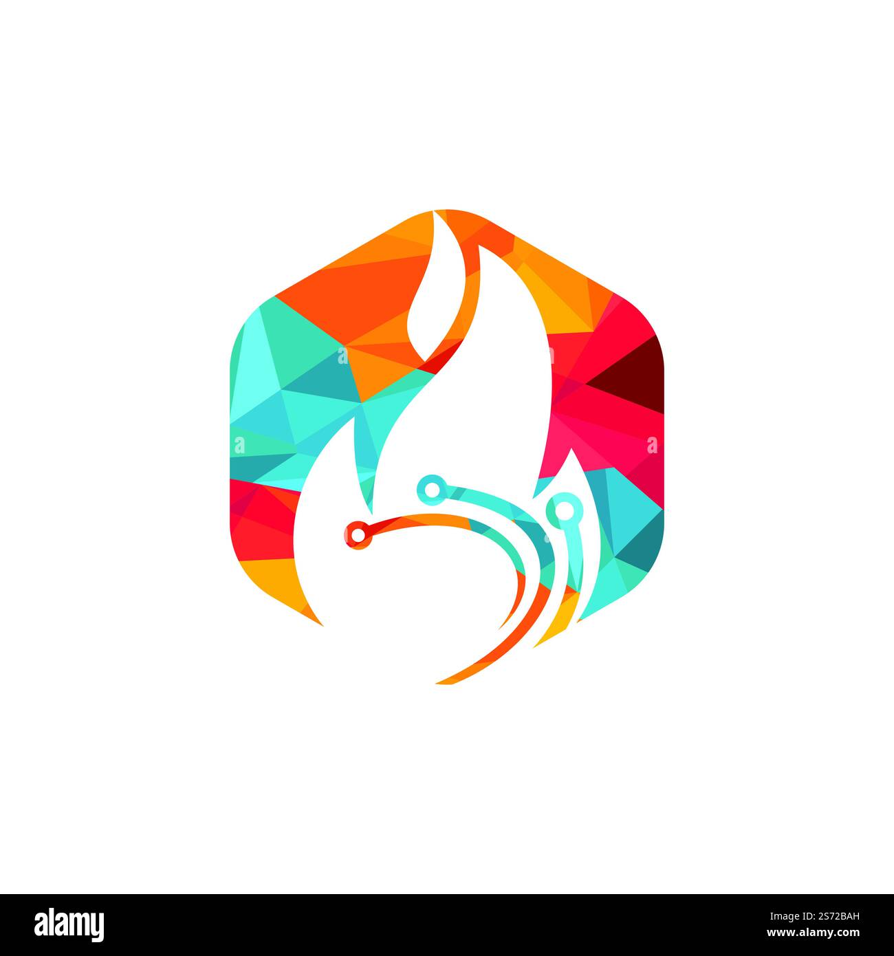 Hot Technology vector logo design. Fire and technology logo concept ...