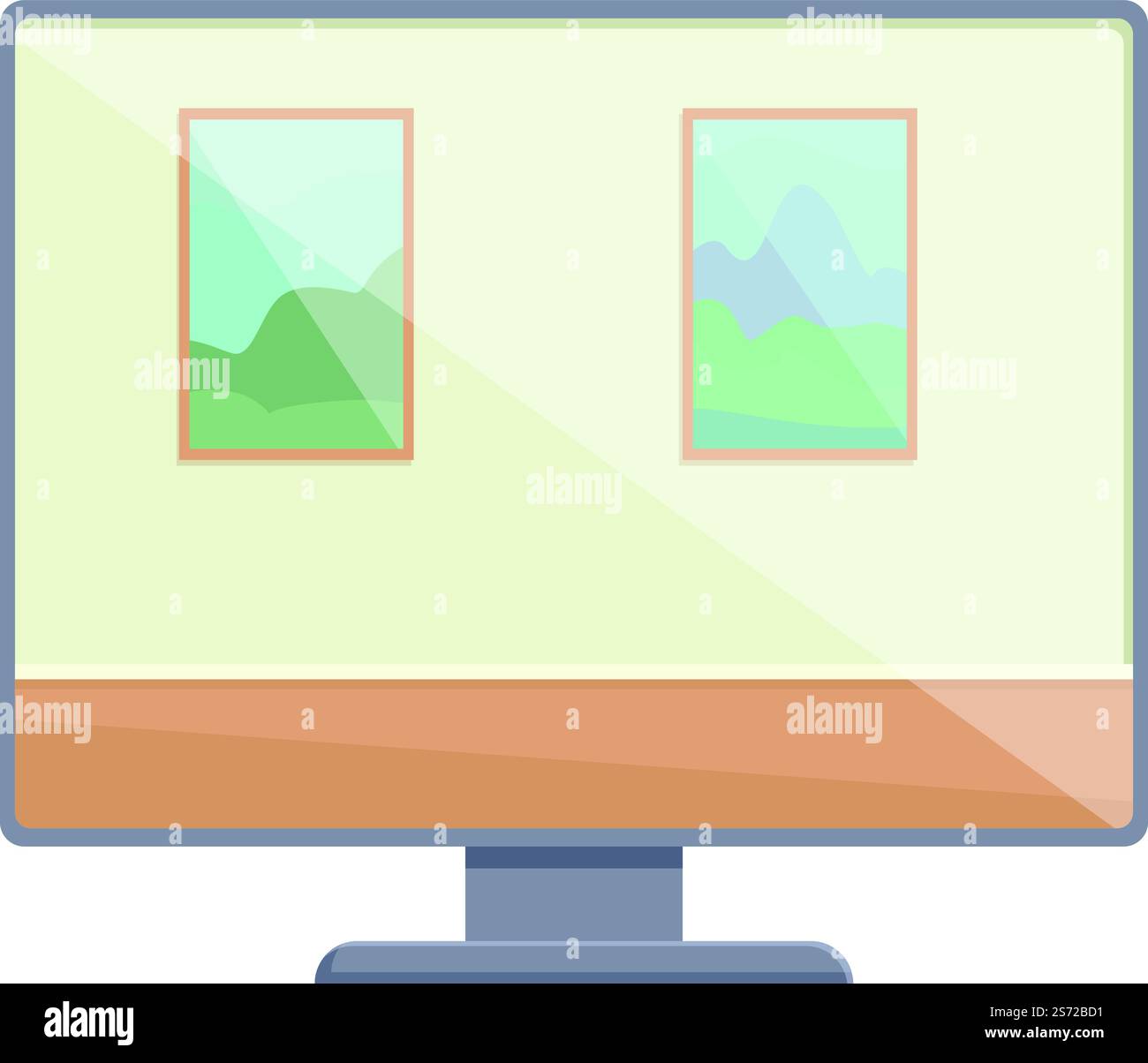 Online museum icon cartoon vector. Virtual tour. Video walk. Online ...