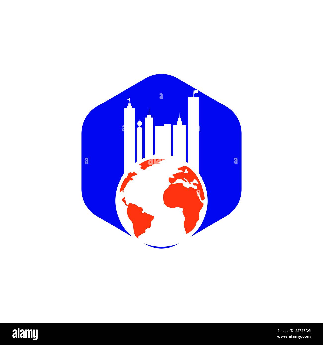 Globe city vector logo design concept. Globe and building logo design ...