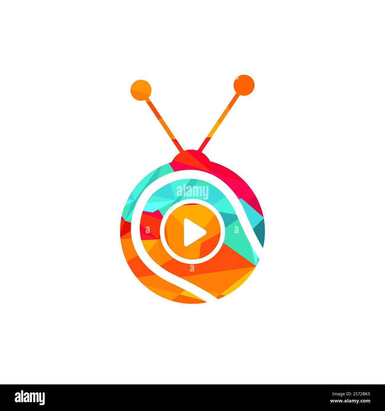 Tennis TV vector logo design template. Tennis ball and play button icon ...