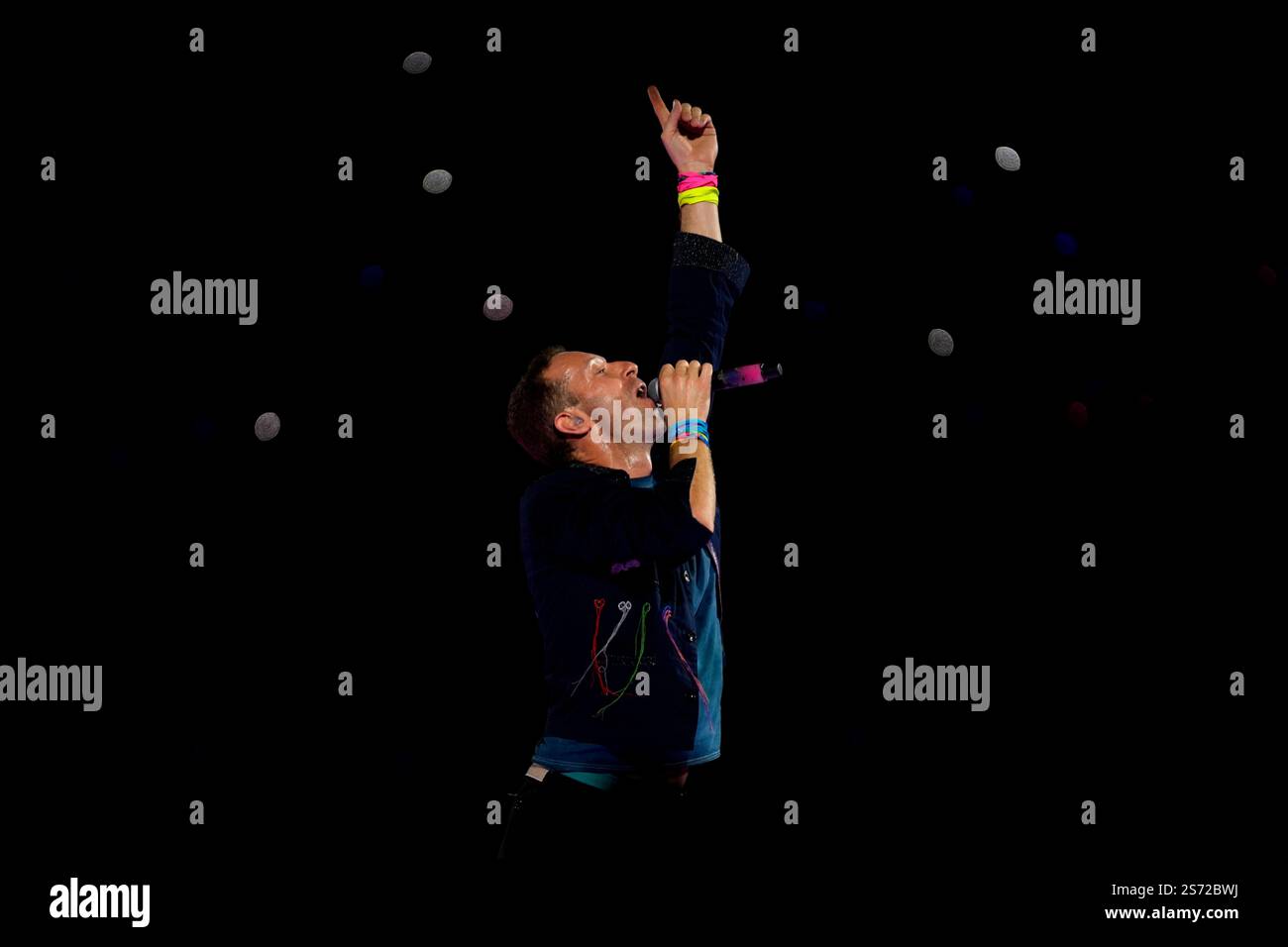 Chris Martin of Coldplay performs during Coldplay's Music Of The ...