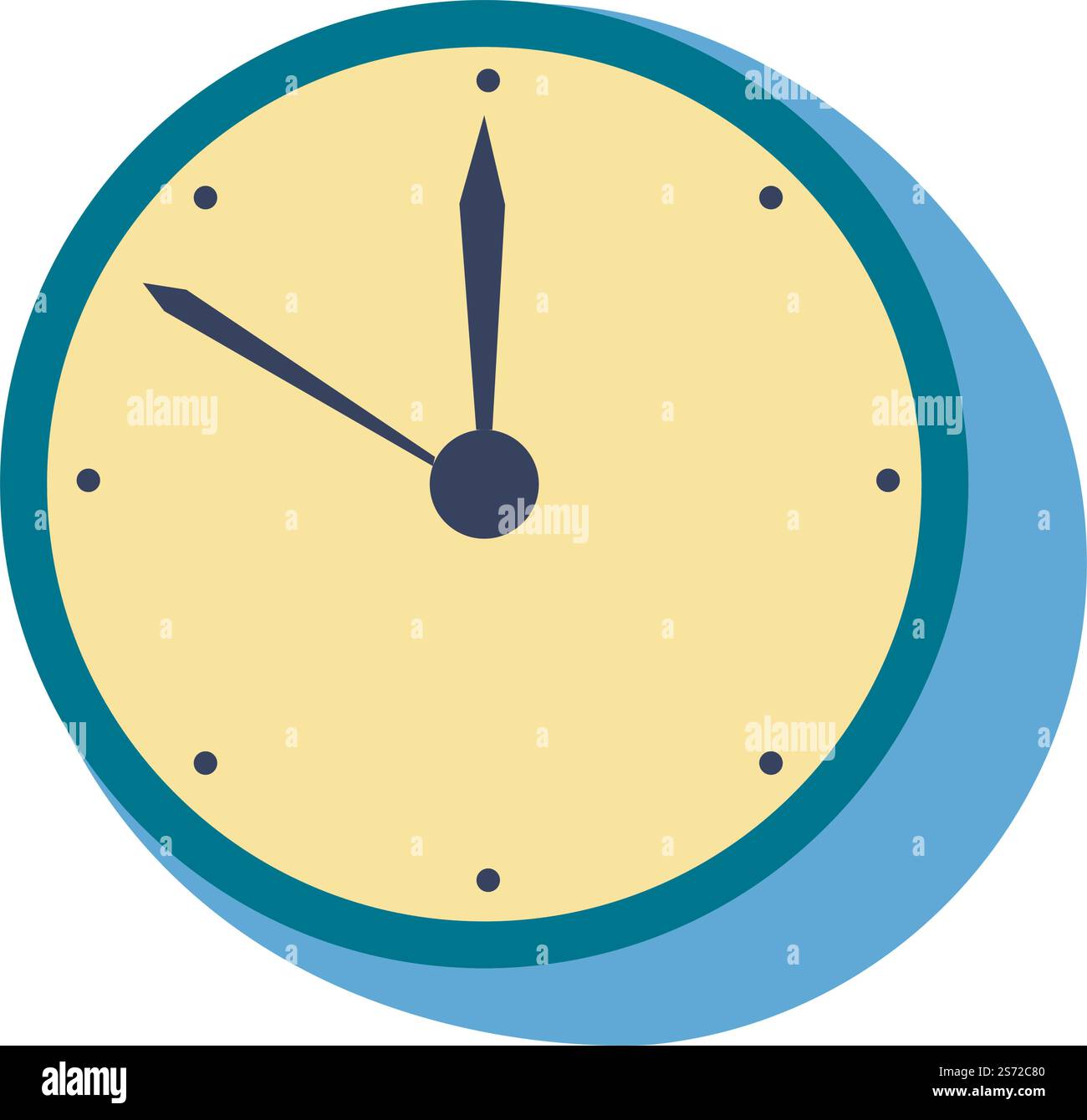 Electronic or mechanic device showing time, isolated clock with hands ...