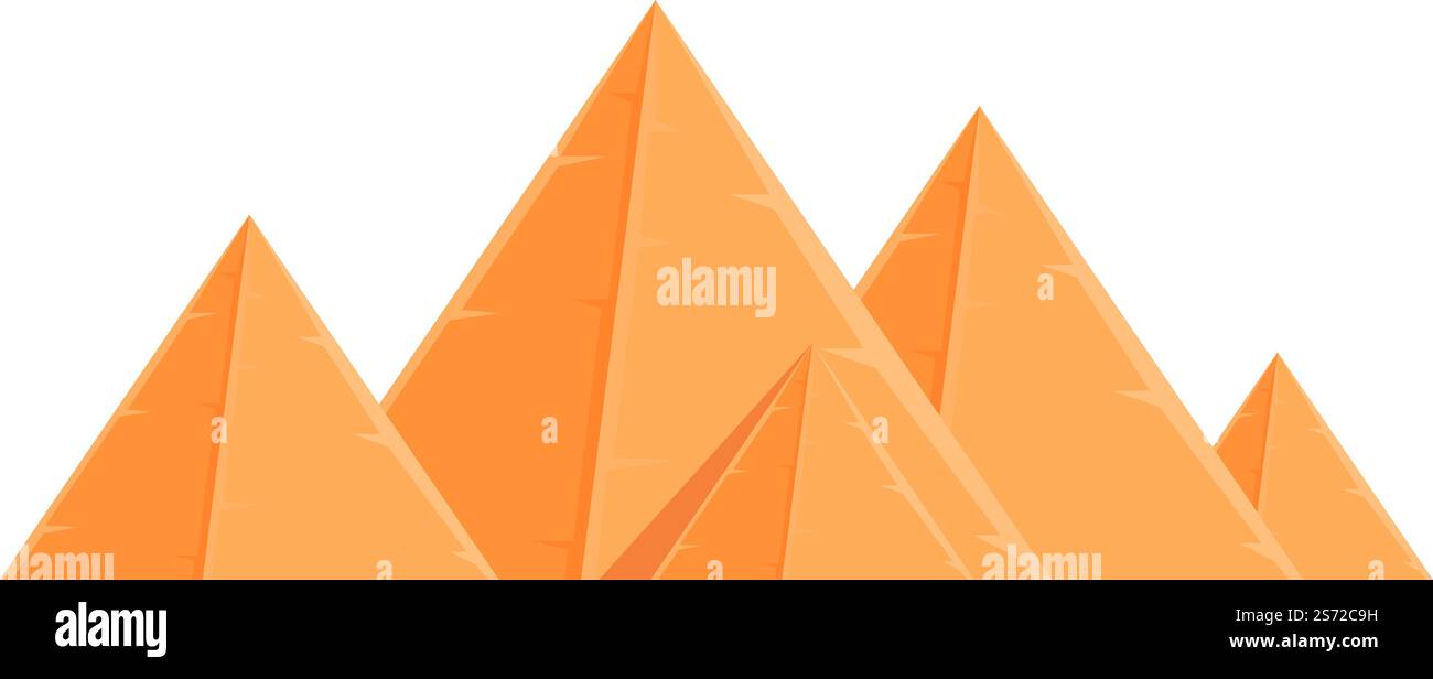 Pyramids egypt icon cartoon vector. Ancient sand. Old statue. Pyramids ...
