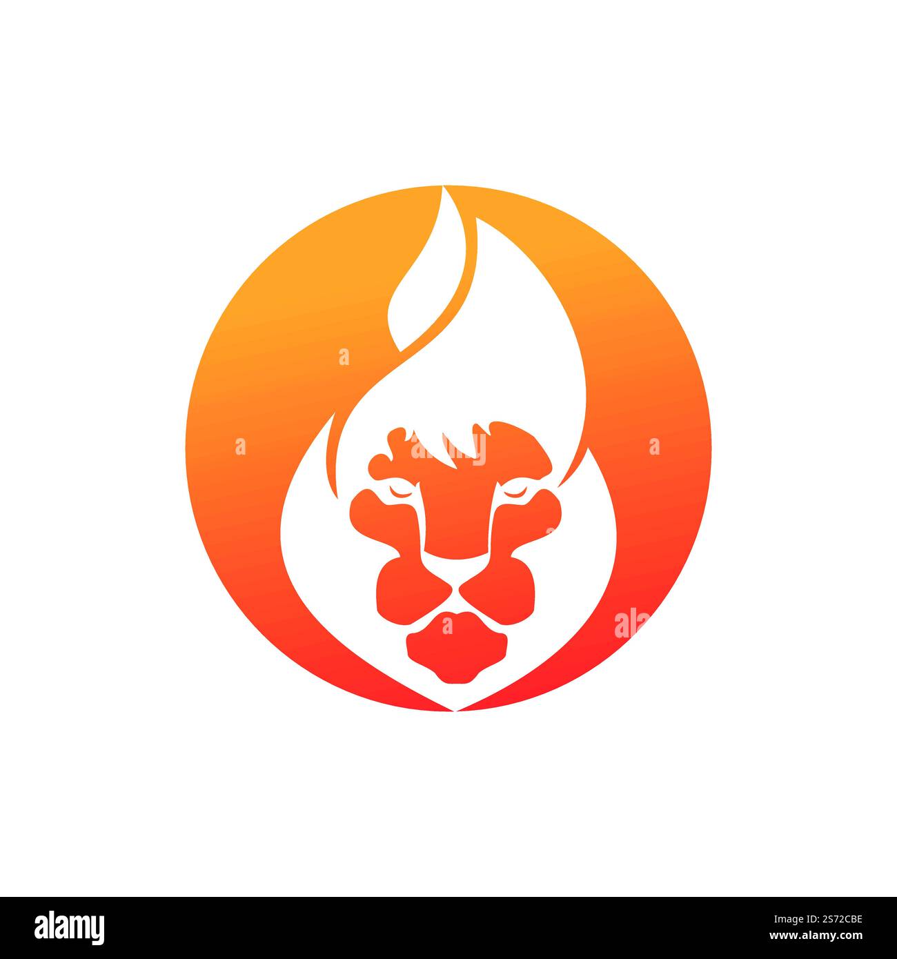 Lion fire vector logo design template. Creative lion fire or lion flame ...