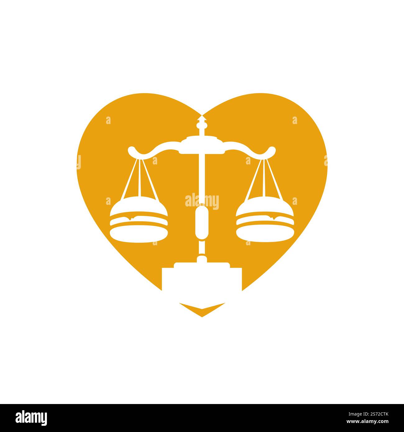 Food law vector logo design template. Law balance and burger icon ...
