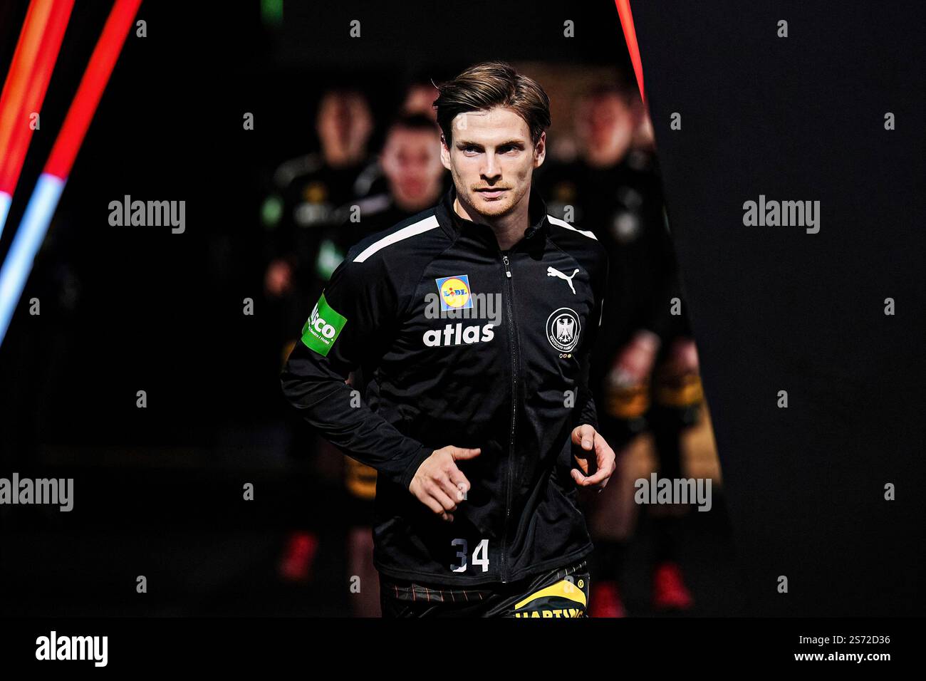 Rune Dahmke (Deutschland, #34) DEN, Schweiz vs. Deutschland, Handball ...