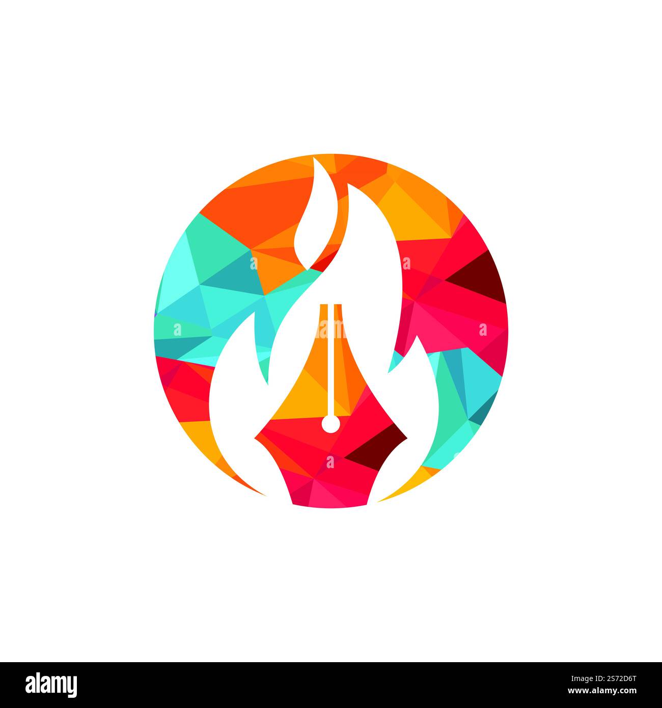 Fire Pen vector logo design concept. Hot writer vector logo icon Stock ...