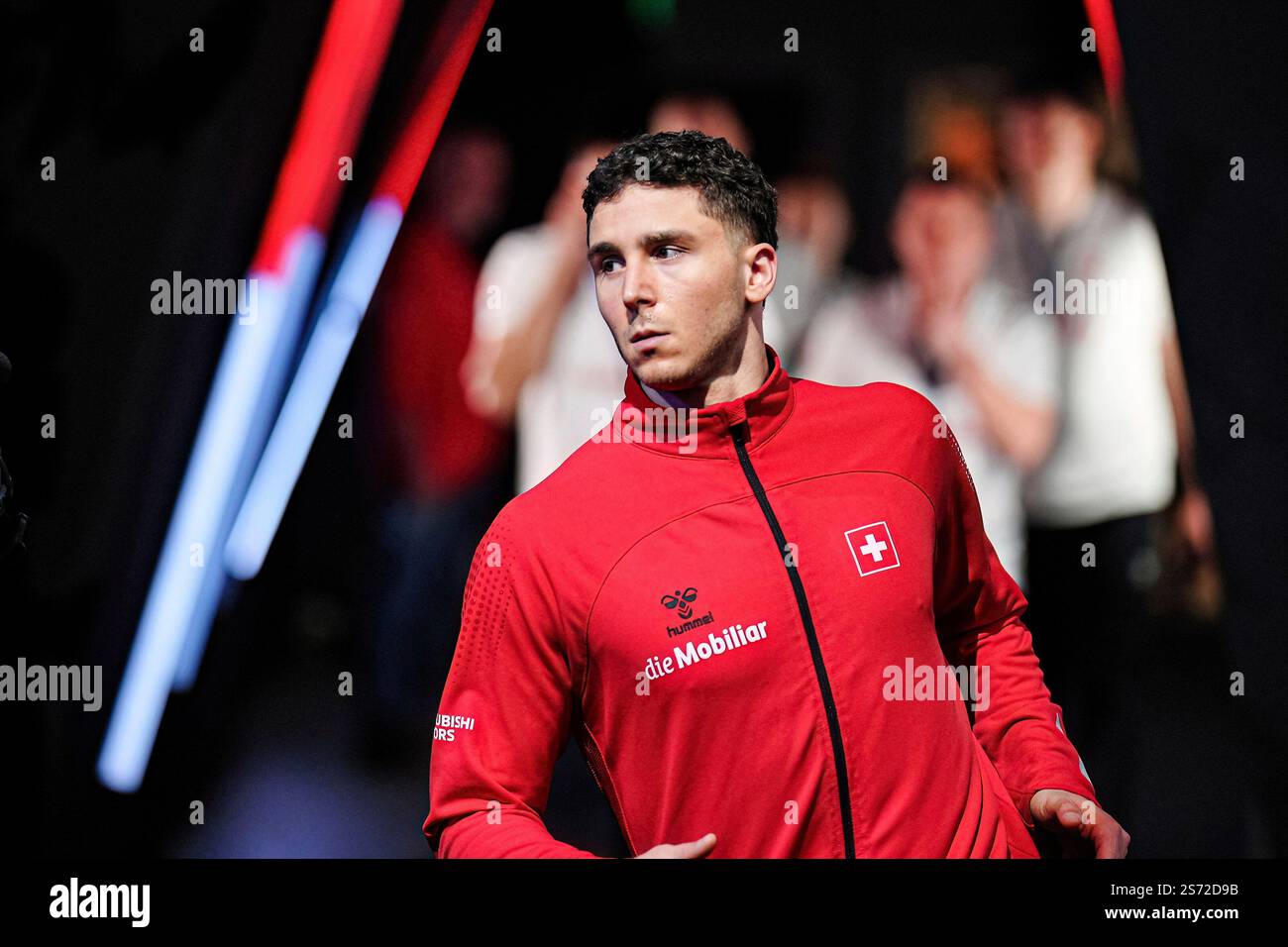 Mehdi Ben Romdhane (Schweiz, #44) DEN, Schweiz vs. Deutschland, Handball, IHF Weltmeisterschaft ...