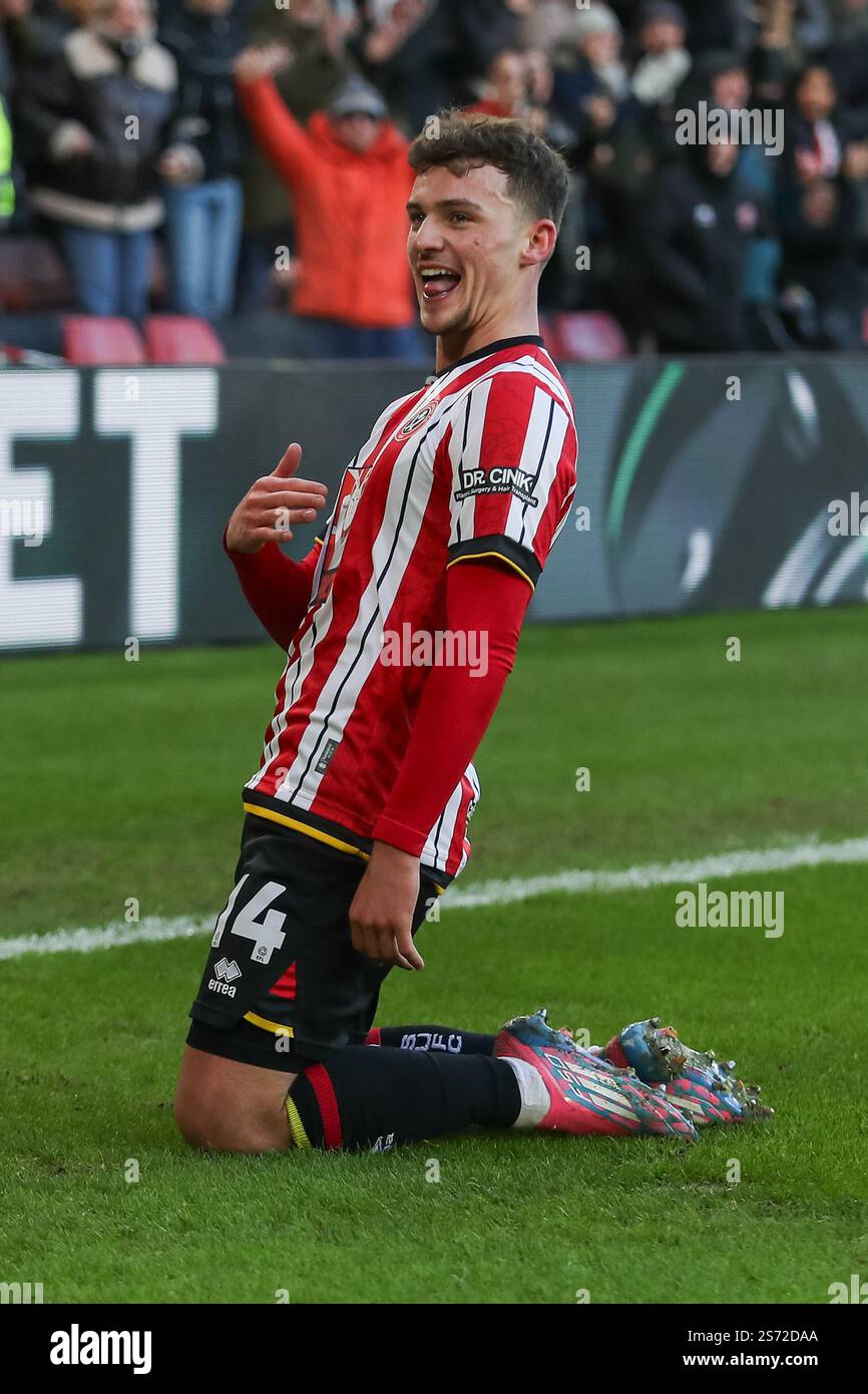 Sheffield, UK. 18th Jan, 2025. Harrison Burrows Of Sheffield United ...