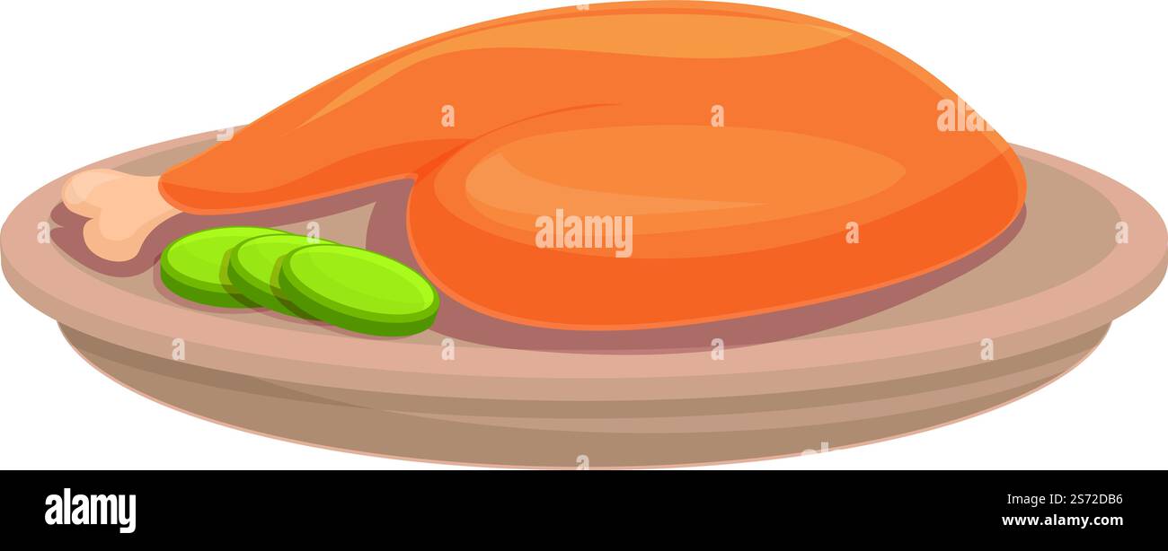 Grill chicken icon cartoon vector. Caribbean food. Dish fried. Grill ...