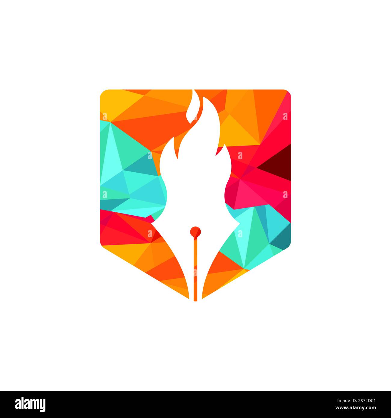 Fire Pen vector logo design concept. Hot writer vector logo icon Stock Vector Image & Art - Alamy