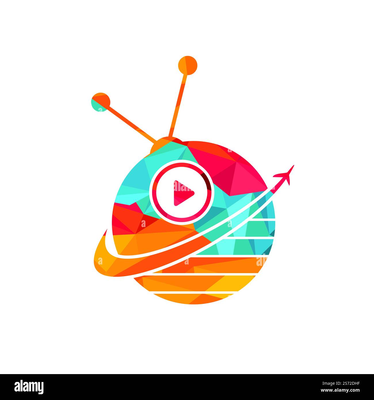 Travel TV vector logo design template. Travel filming adventure touring ...