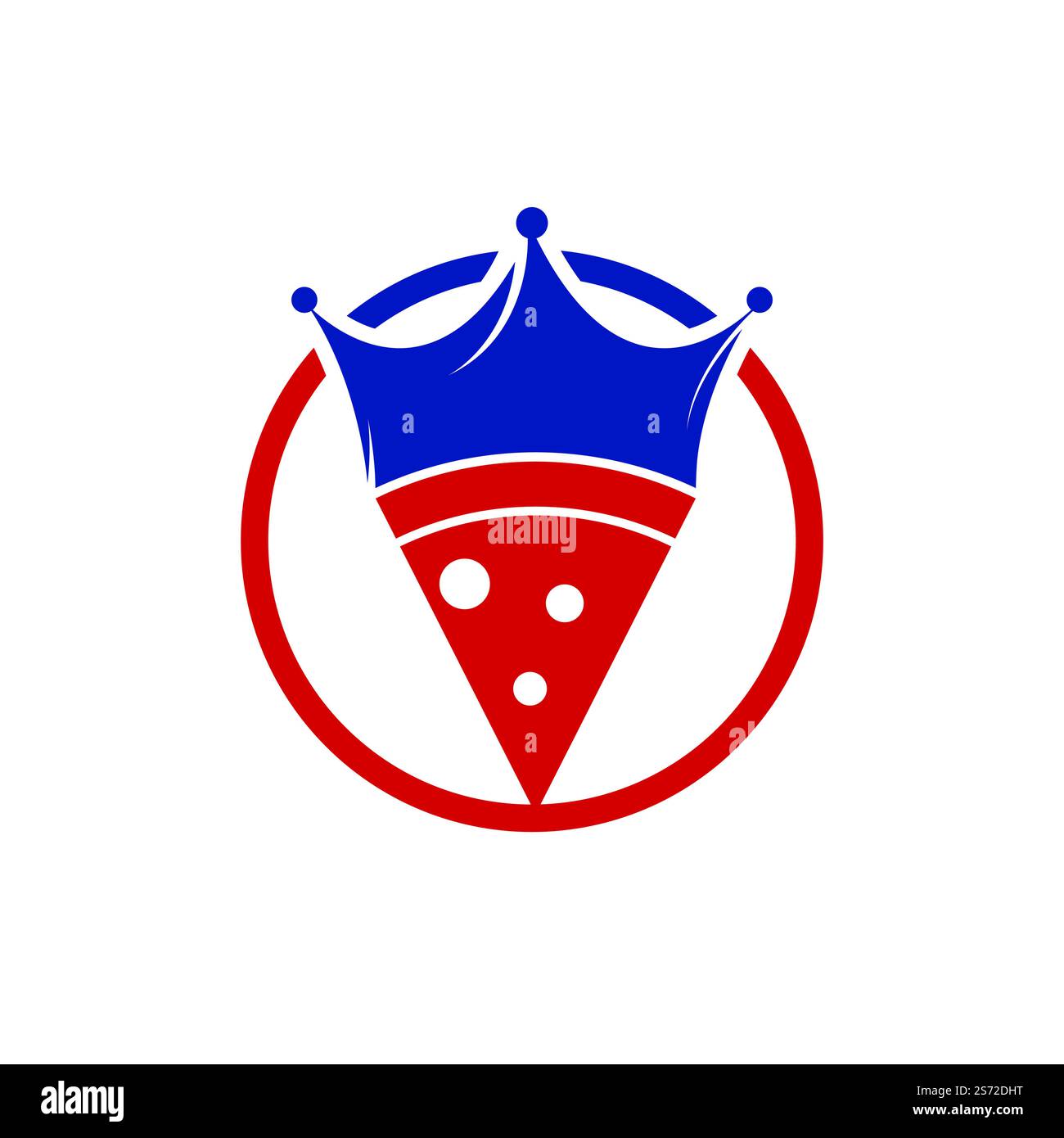 Pizza king vector logo design template. Crown and pizza slice icon ...