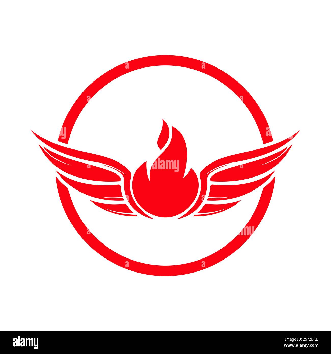 Fire wings vector logo design. Heraldic shape with abstract wings ...