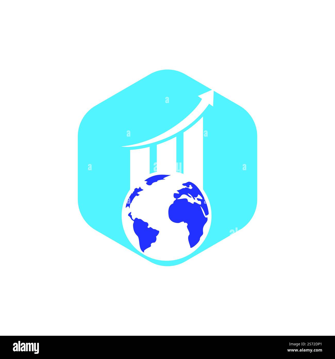 World Stats vector logo design template. World finance logo design ...