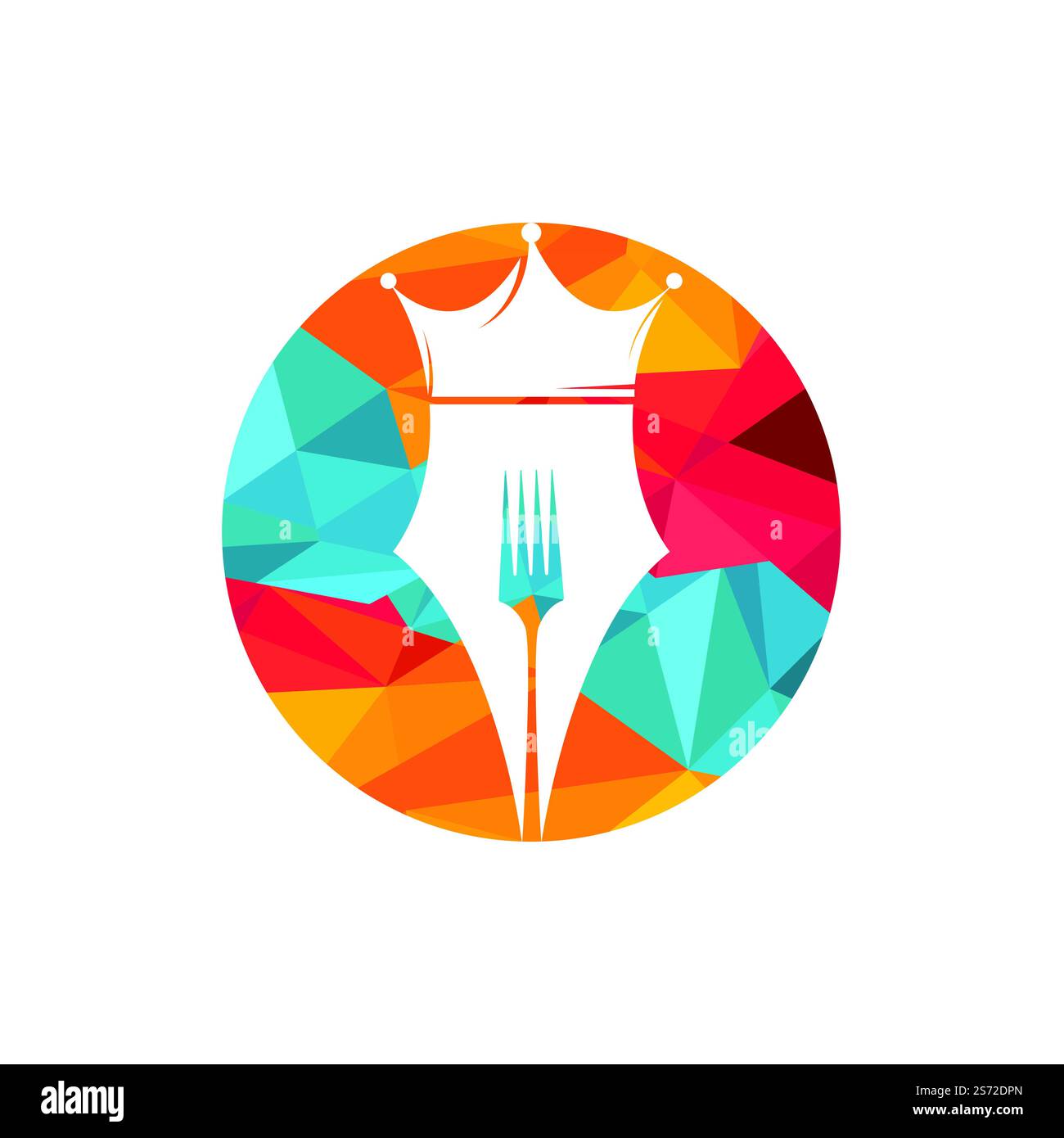 Food and restaurants logo design concept. Pen with crown and fork ...