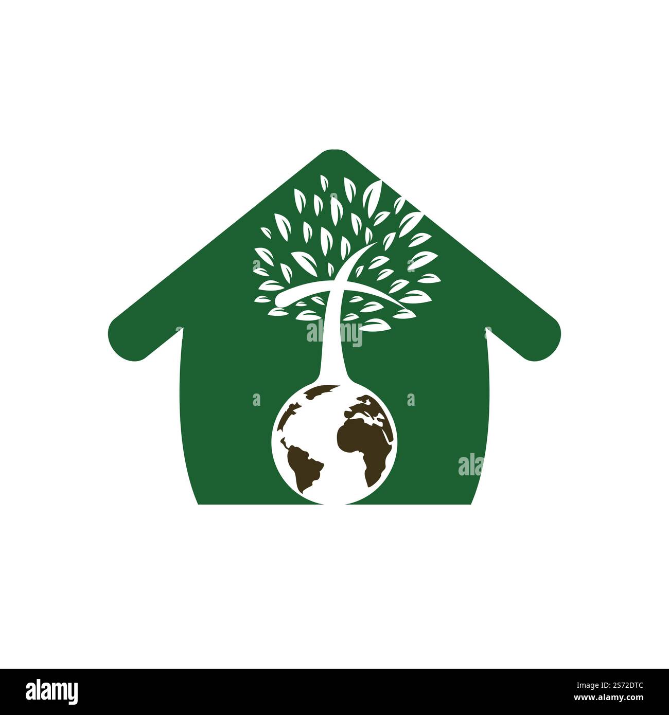 Global church vector logo design template. Globe with cross tree vector ...