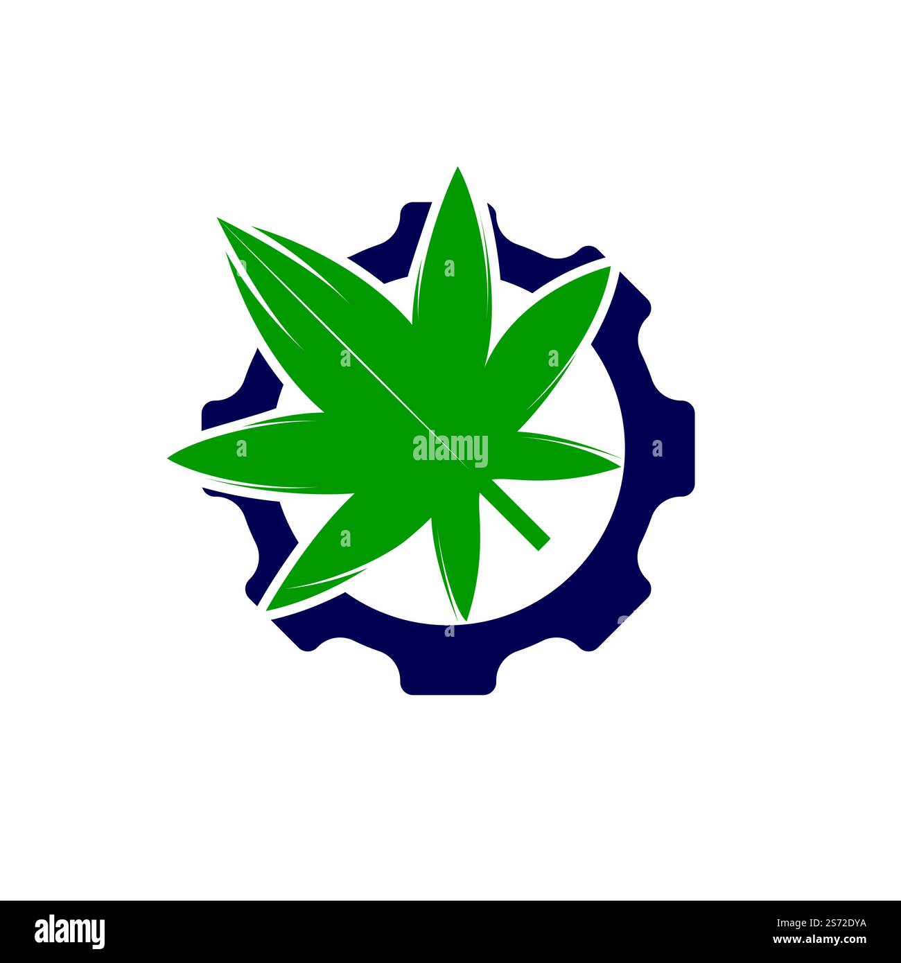 Gear and cannabis vector logo design. Cannabidiol industry company logo ...