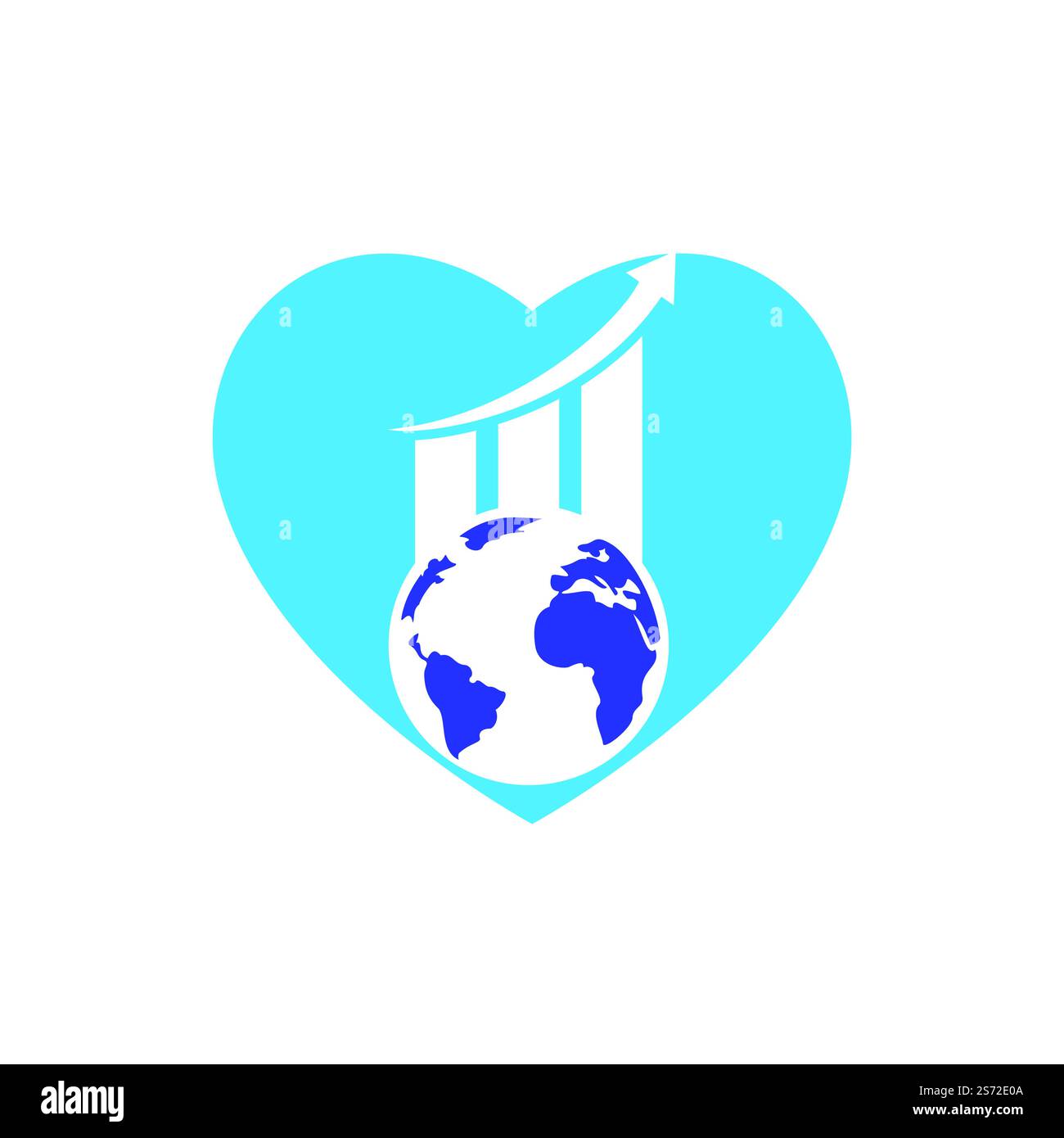 World Stats vector logo design template. World finance logo design ...