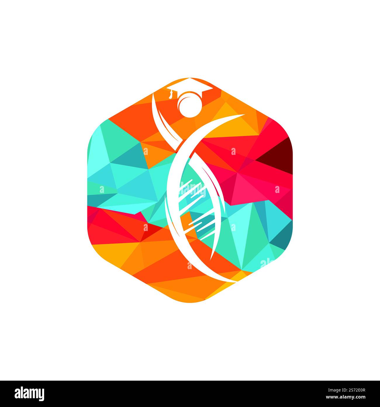 Student dna vector logo template. Genetic education vector logo design ...