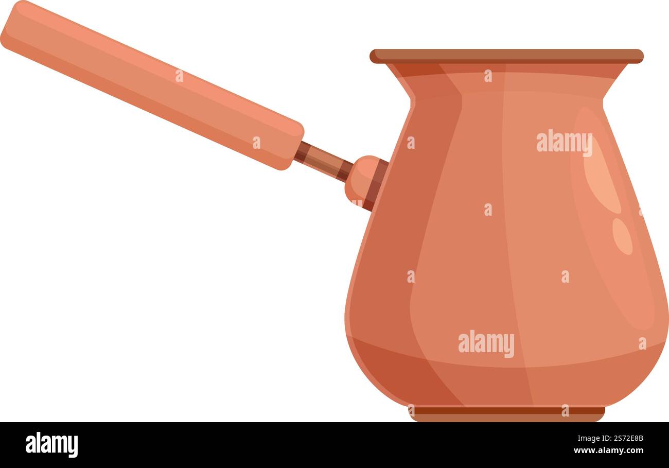 Glass turkish coffee pot icon cartoon vector. Cezve cup. Cafe bean ...