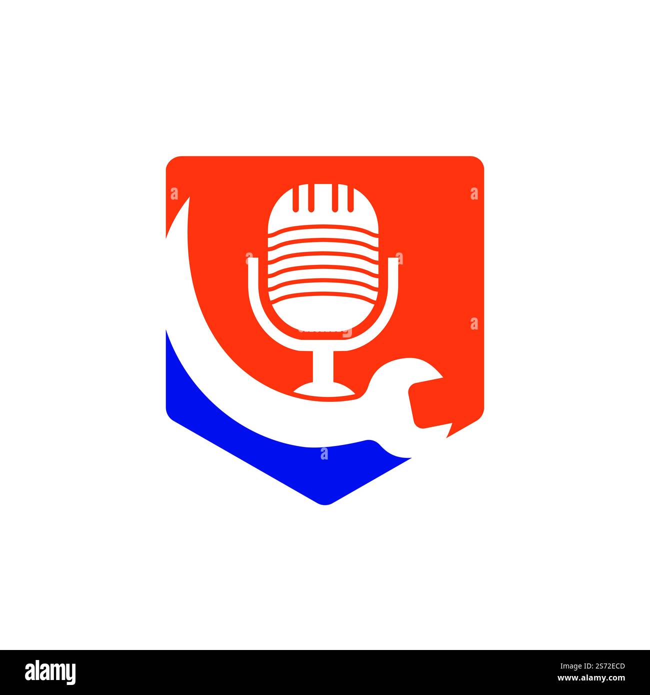 Repair podcast vector logo design. Wrench and mic icon design Stock ...