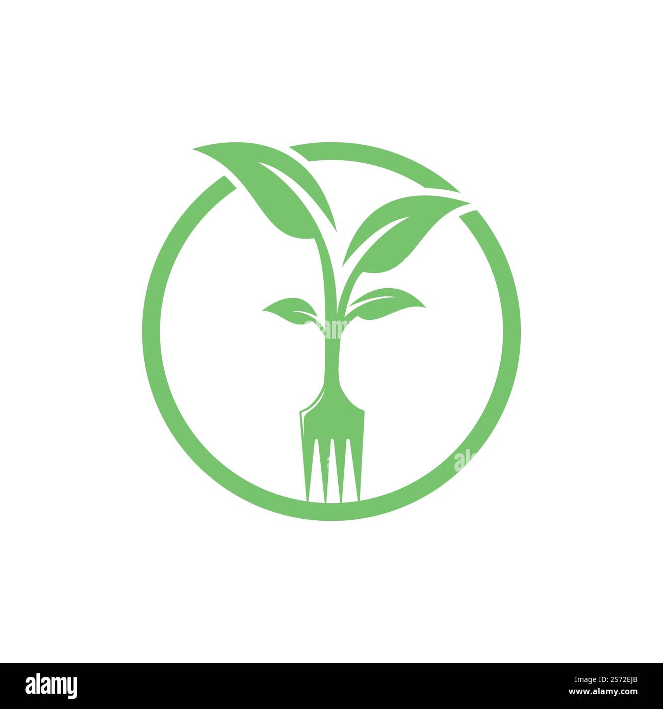 Fork tree vector logo design. Restaurant and farming logo concept Stock ...