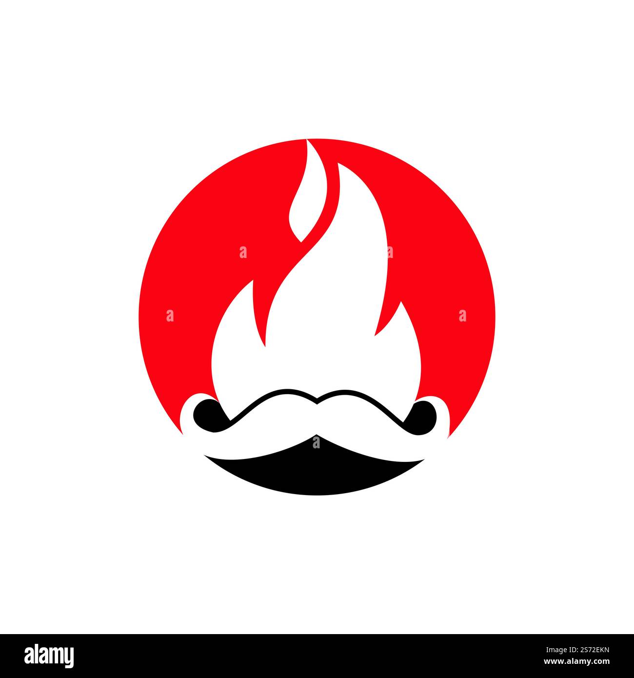 Moustache fire vector logo design template Stock Vector Image & Art - Alamy