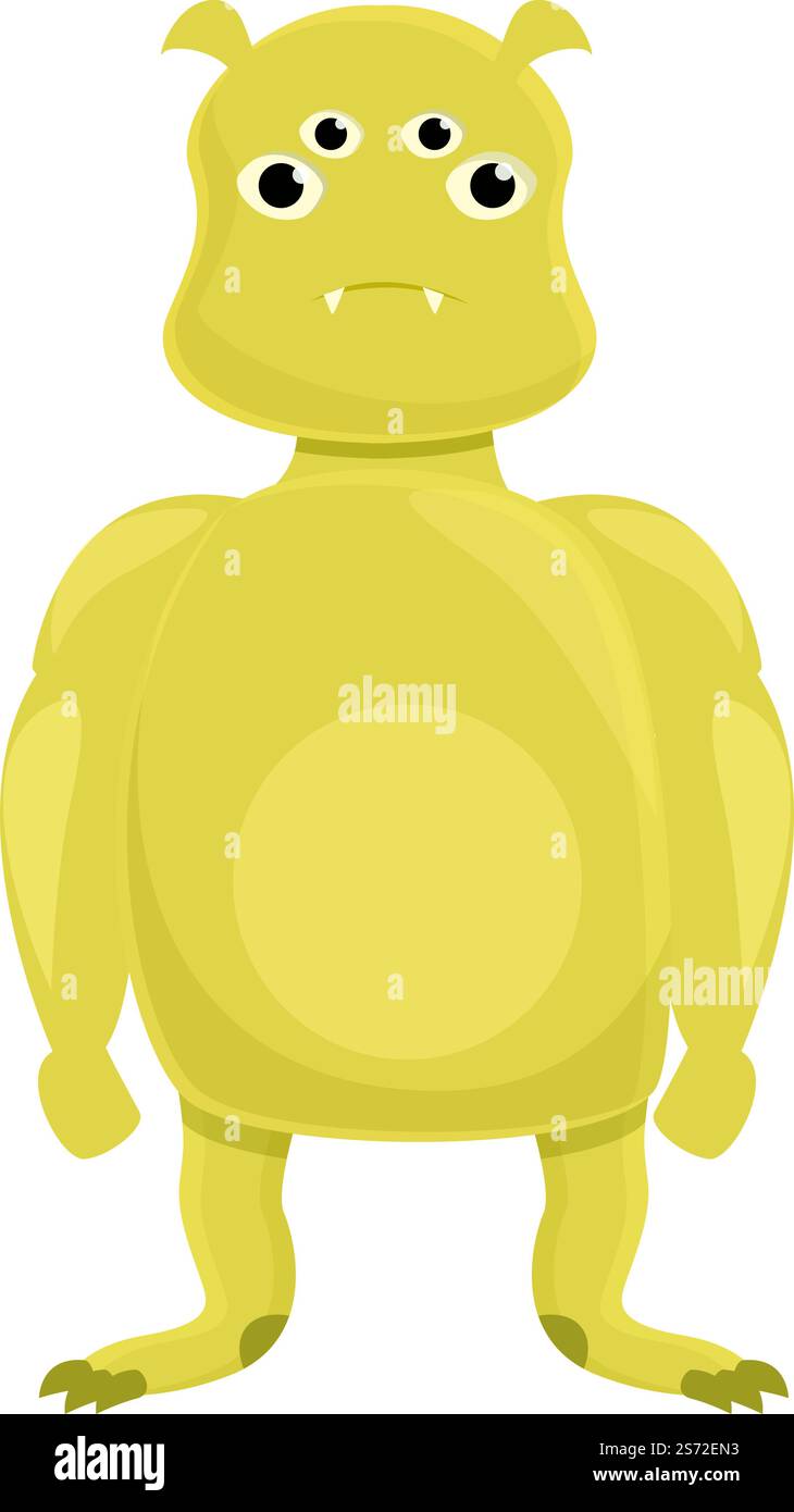 Angry alien icon cartoon vector. Cute ufo. Funny monster. Angry alien ...