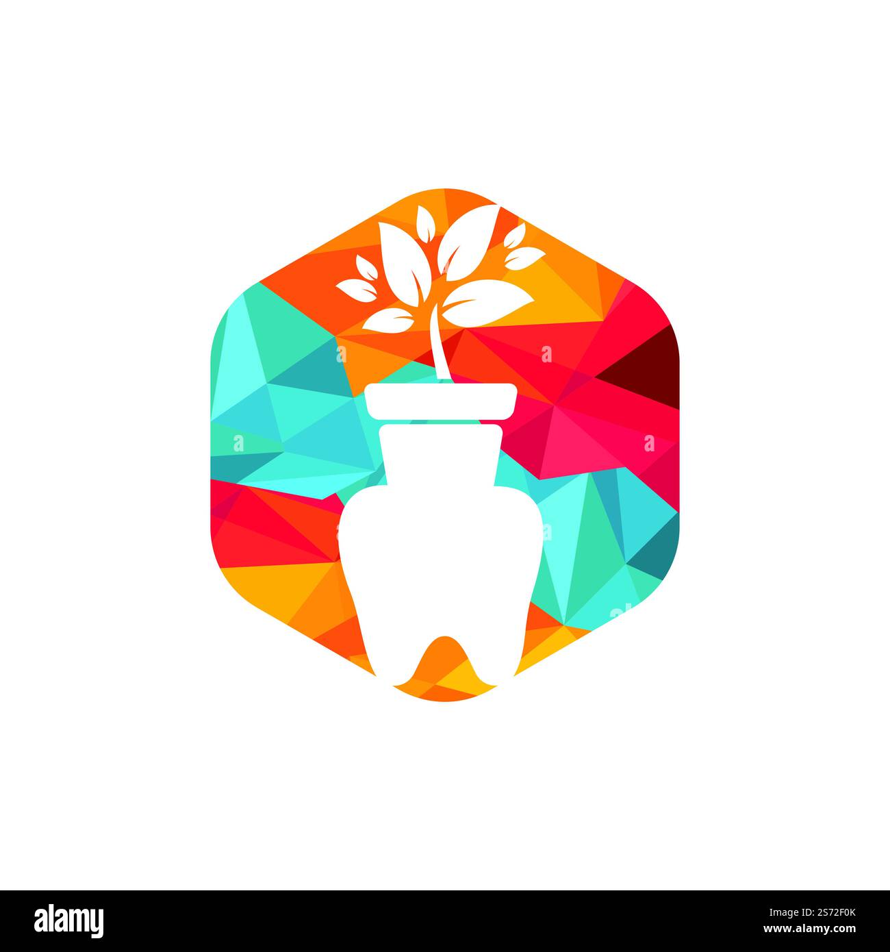 Dental garden vector logo design template. Tooth and flower pot icon ...