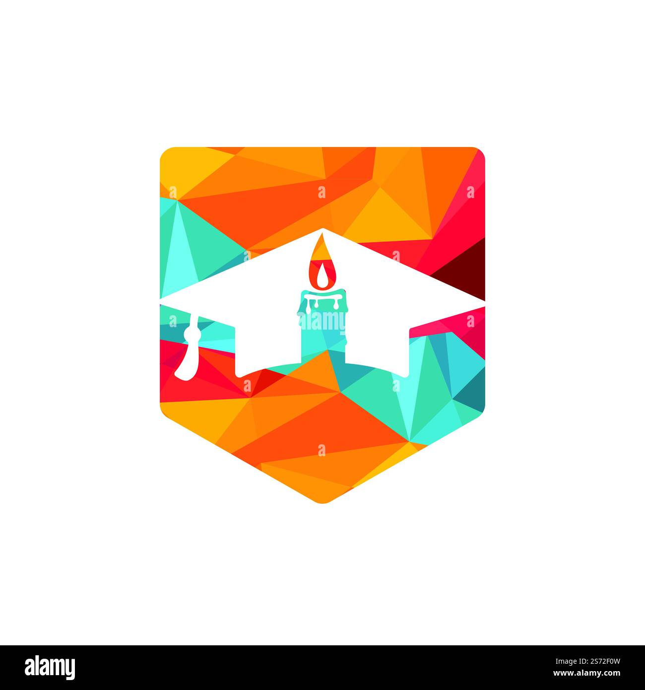 Educational and institutional logo design concept. Graduation cap with ...