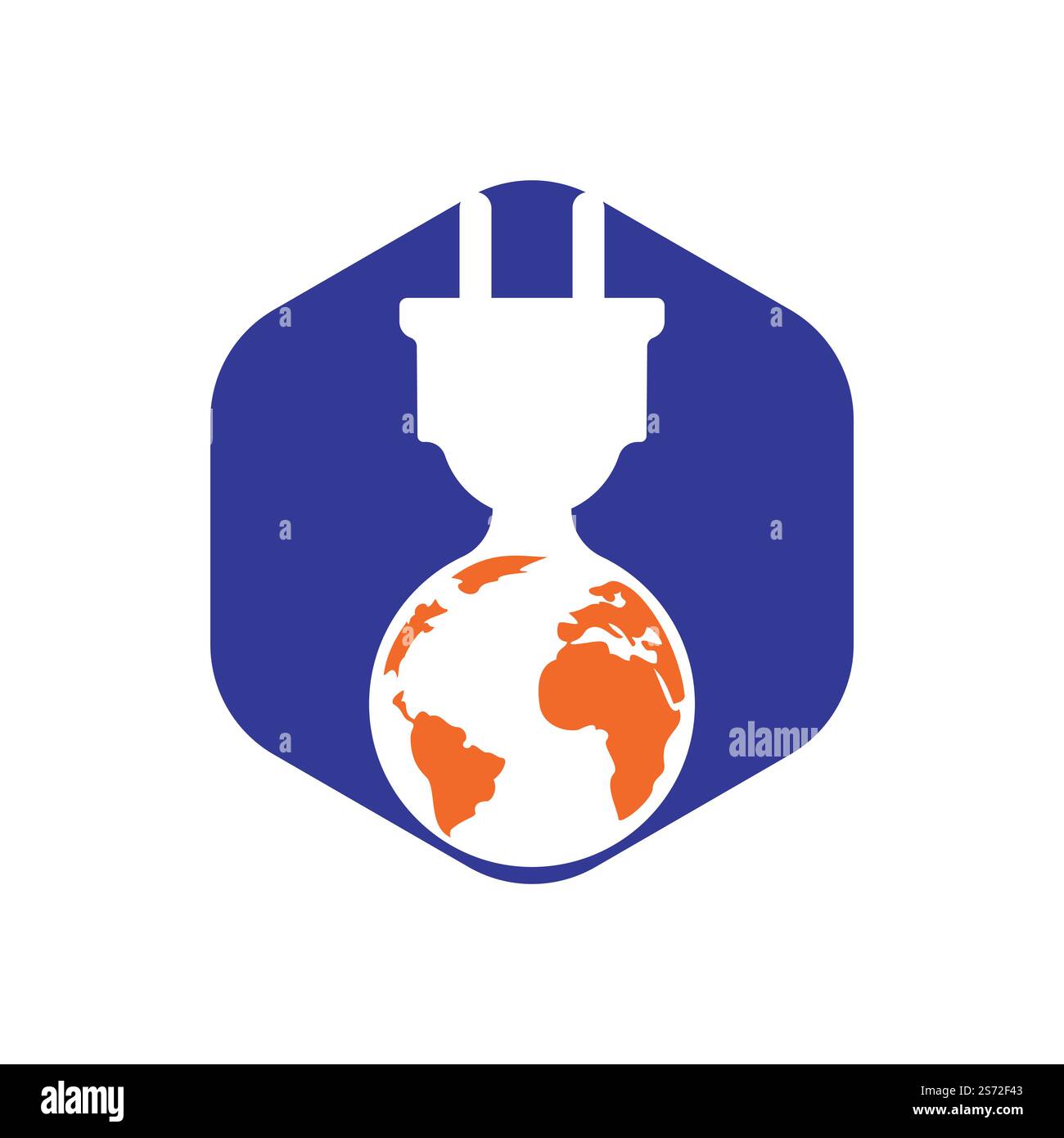 Global electric cord vector logo design template. Global power logo ...