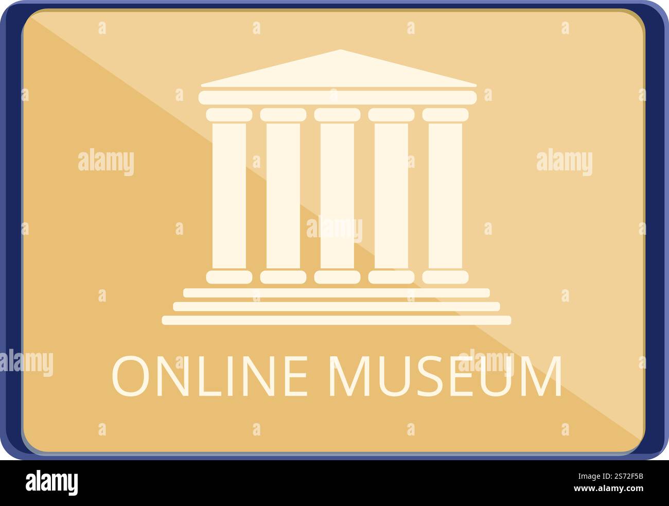 Tablet online museum icon cartoon vector. Virtual tour. Walk gallery ...