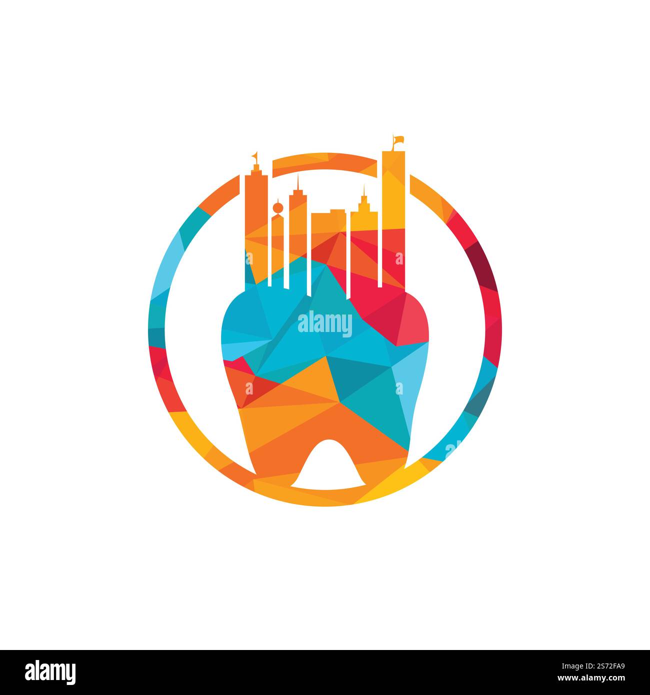 Dental city vector logo design. Modern inspiration dental sign with ...