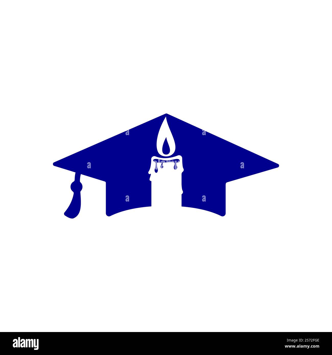 Educational and institutional logo design concept. Graduation cap with ...
