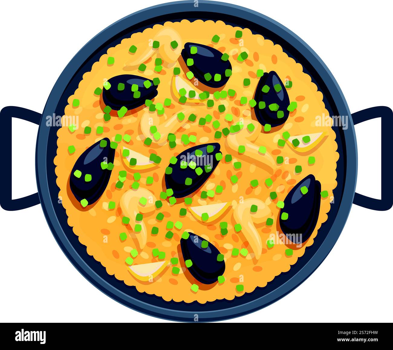 Paella rice icon cartoon vector. Spanish food. Spain cuisine. Paella ...