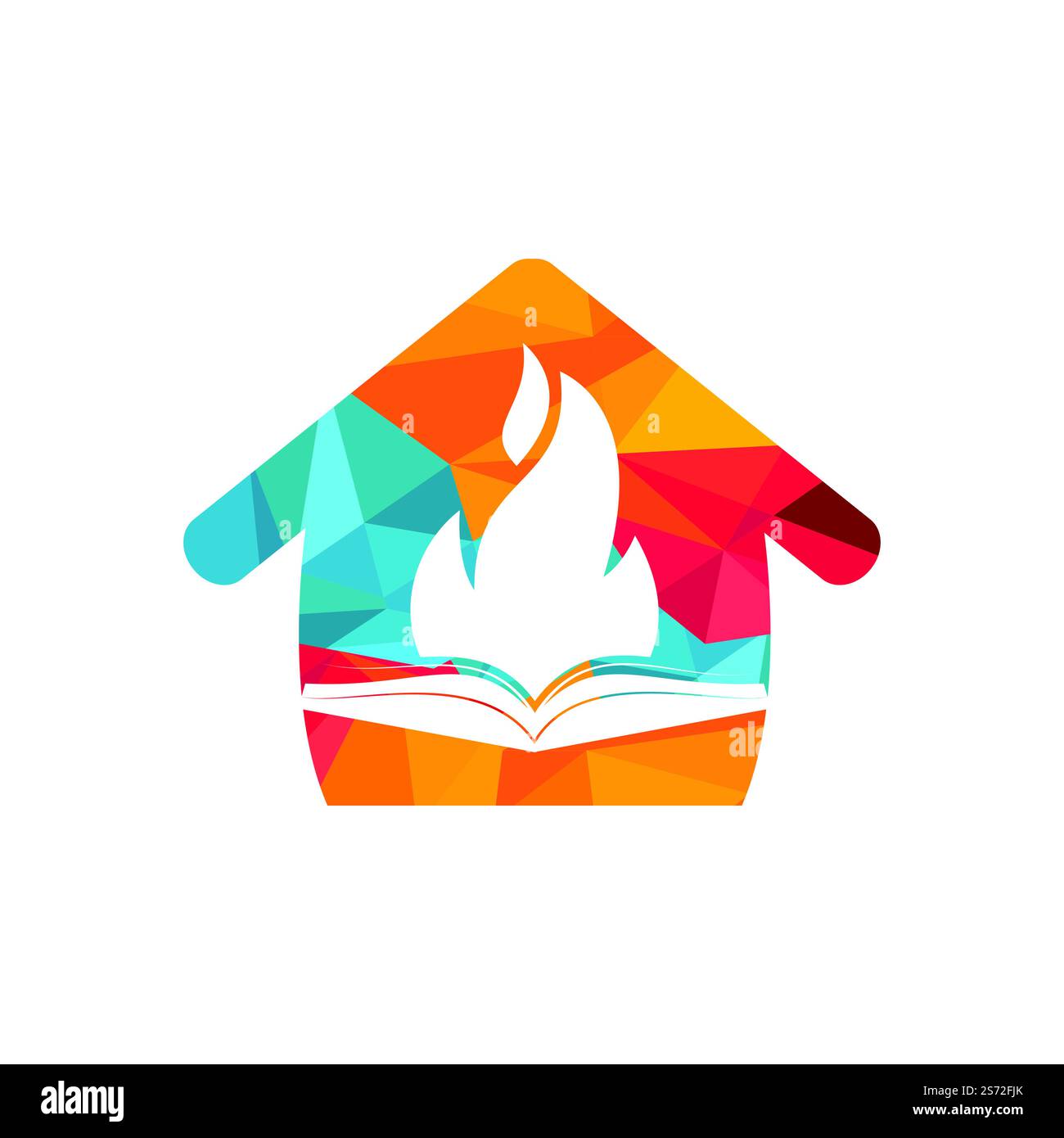 Education fire vector logo design. Motivation book vector logo design ...