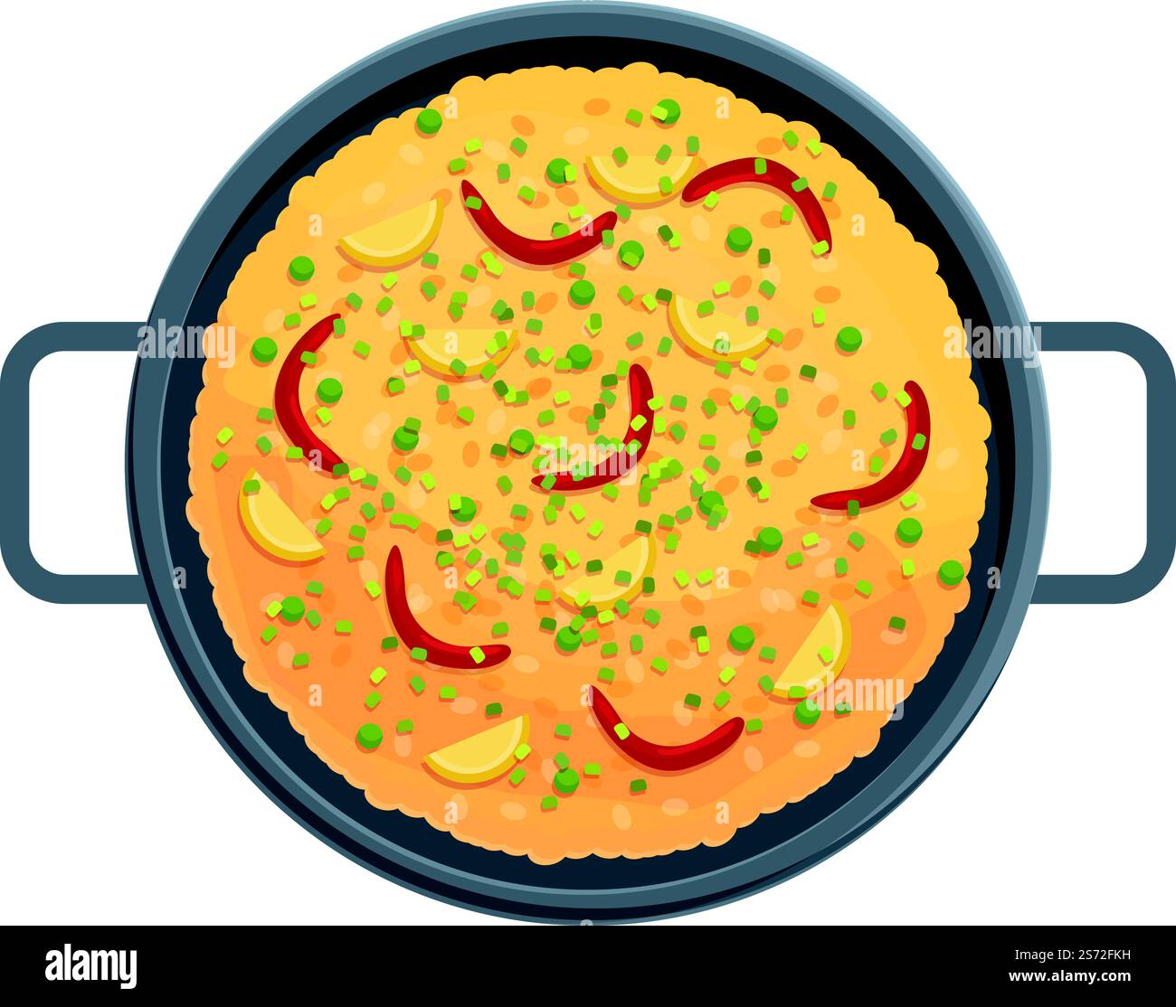 Paella seafood icon cartoon vector. Spanish food. Dish menu. Paella ...
