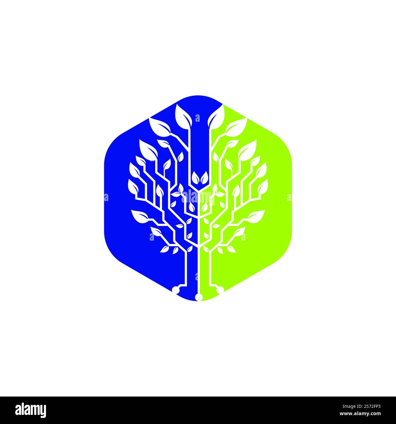 Tech tree vector logo design template. Connecting network tree icon ...