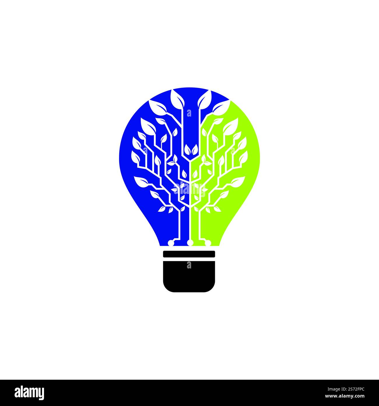 Tech tree vector logo design template. Connecting network tree with ...