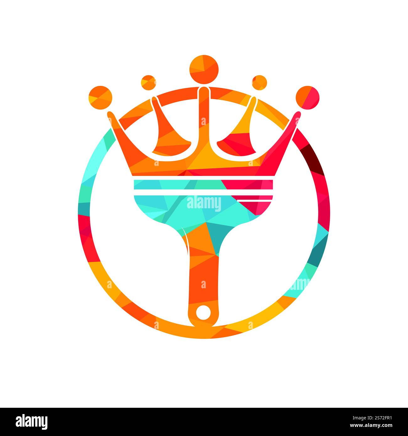 King paint vector logo design. Crown and paint brush icon Stock Vector ...