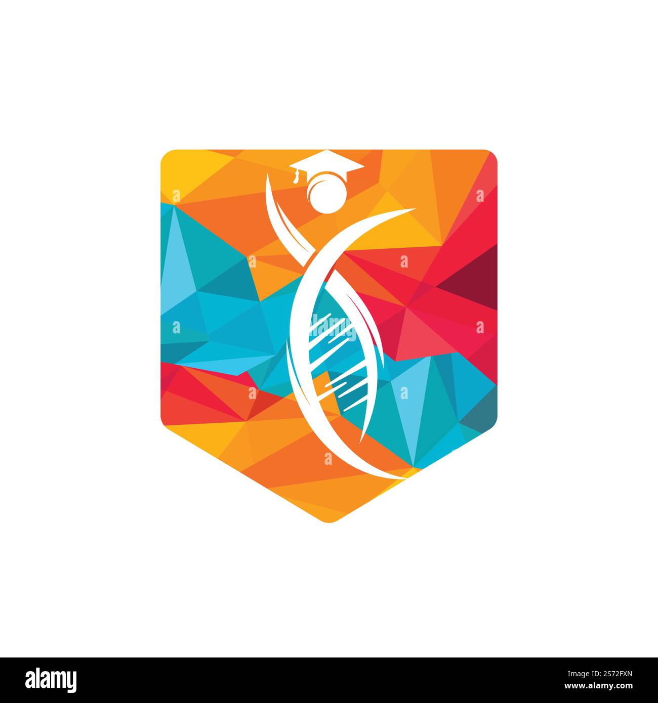 Student dna vector logo template. Genetic education vector logo design ...