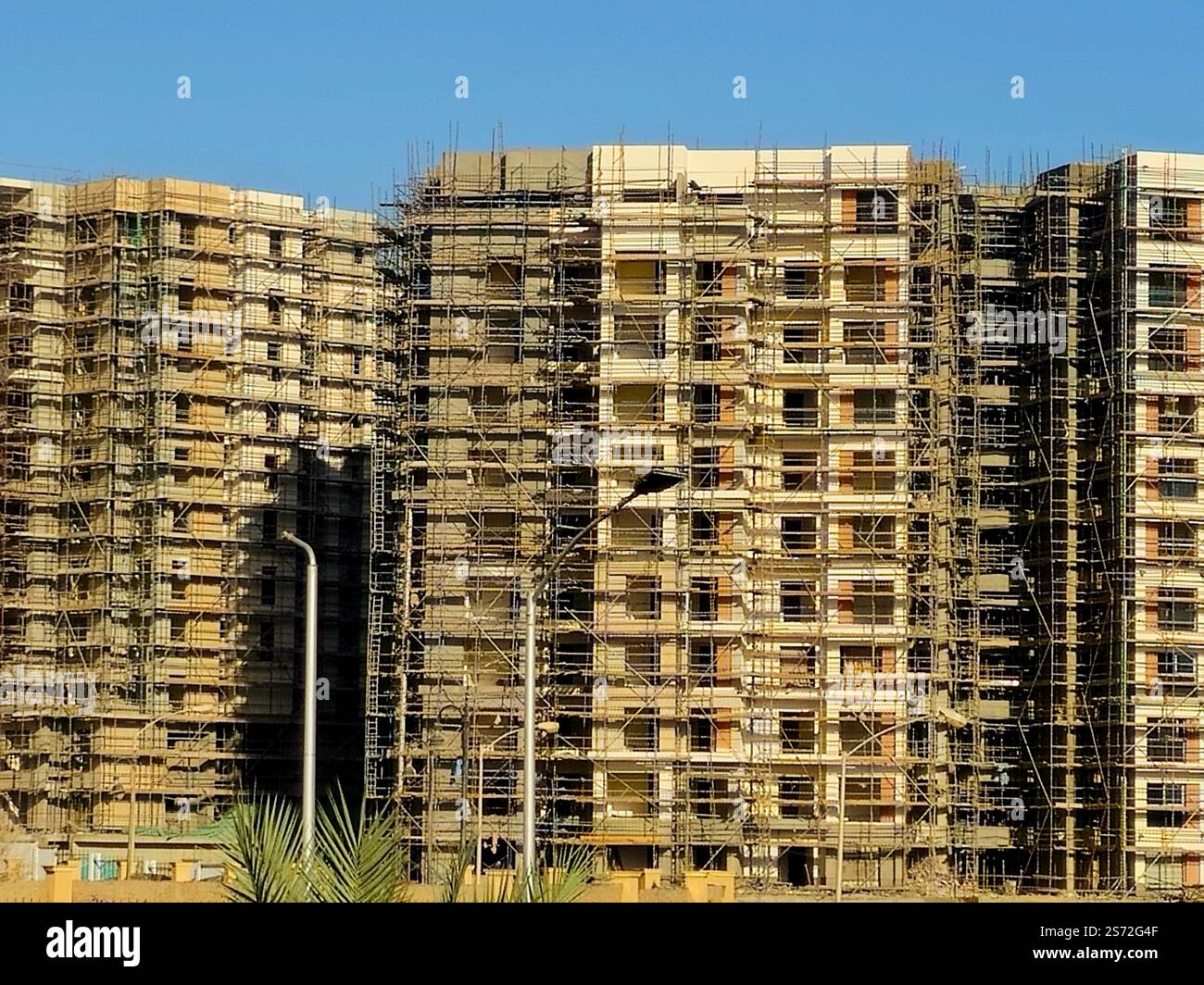 Giza, Egypt, November 22 2024: A construction site of new high rise in Egypt by Orascom ...