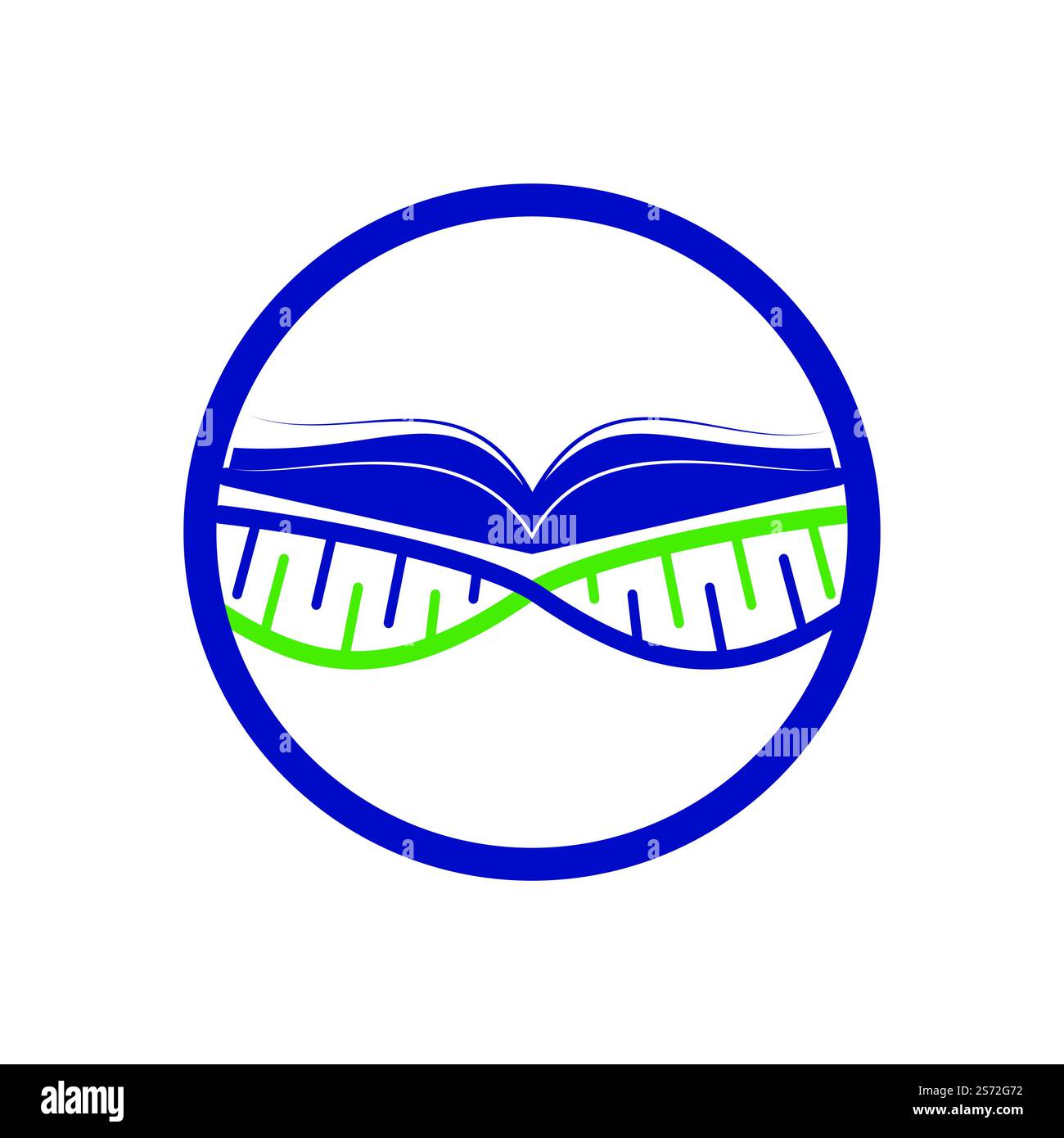 DNA book vector logo design. Genetical book vector logo template Stock ...