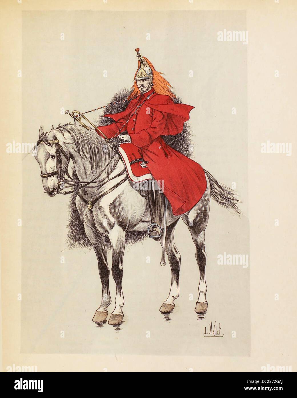 Trumpeter of the Imperial Guard Cuirassiers .. Vintage historical ...