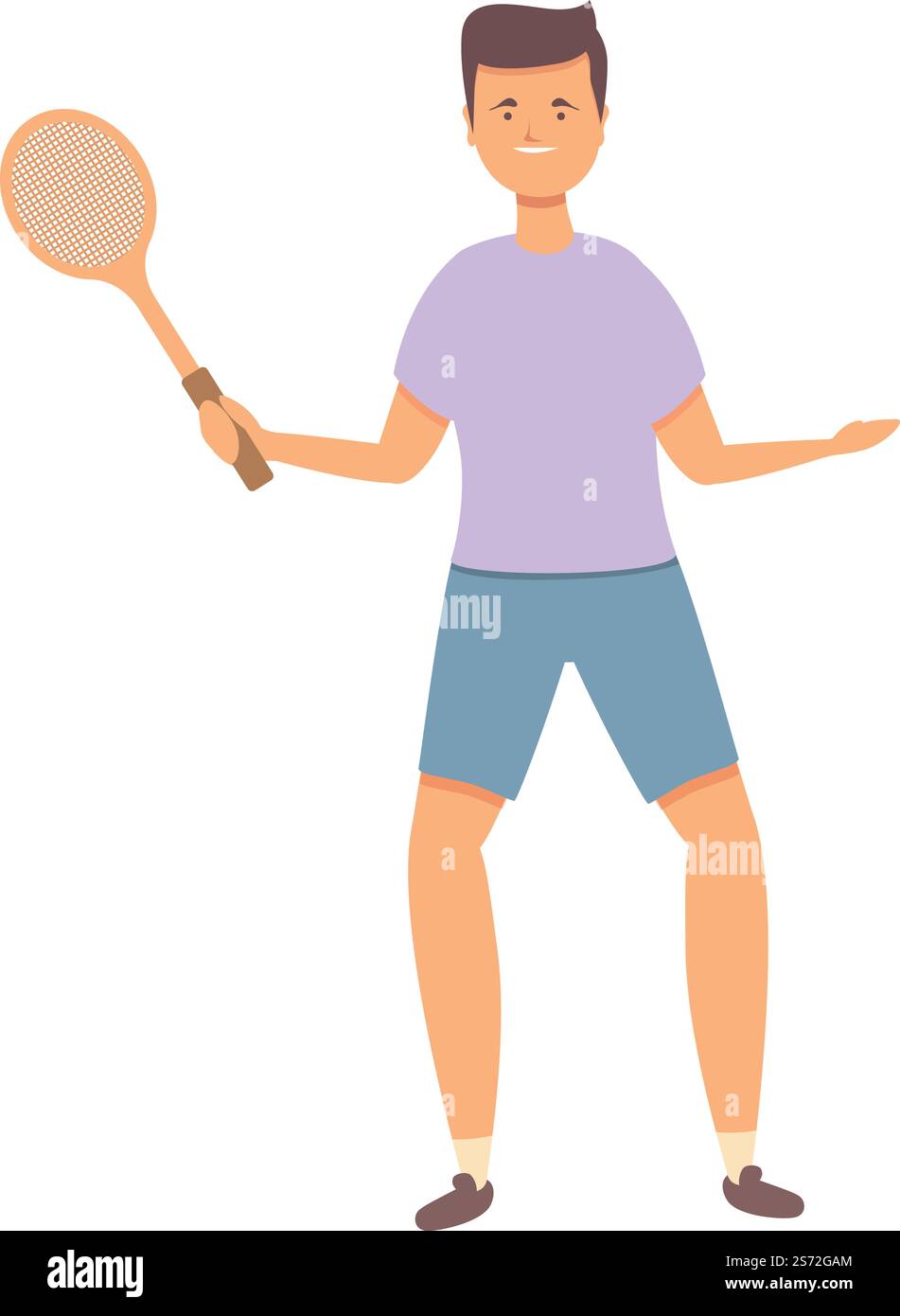 Boy play tennis icon cartoon vector. Sport school. Kid happy. Boy play ...