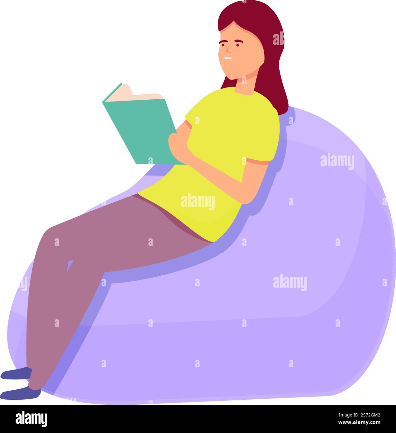 Relax reading book icon cartoon vector. Meditate mind. Calm step. Relax ...