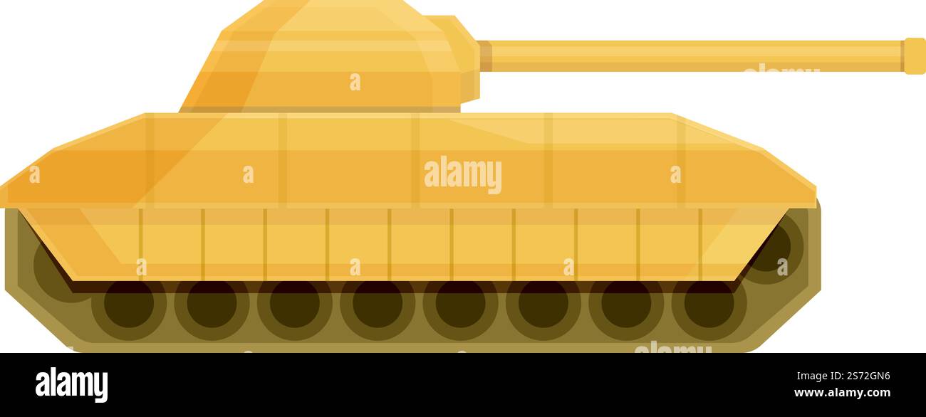 Desert tank icon cartoon vector. Military army. War gun. Desert tank ...
