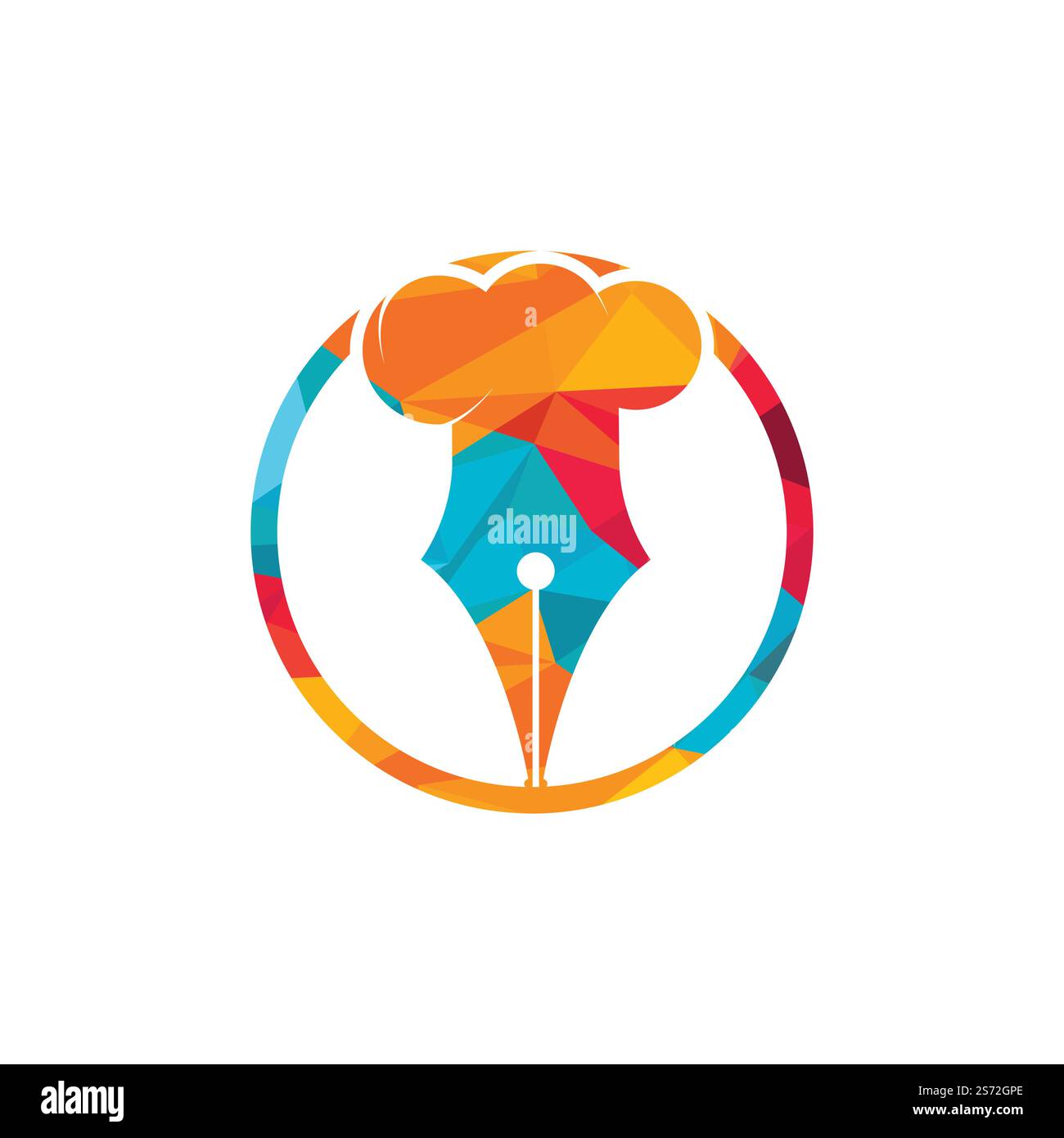 Food Writer vector logo design. Chef hat and pen icon logo design Stock ...